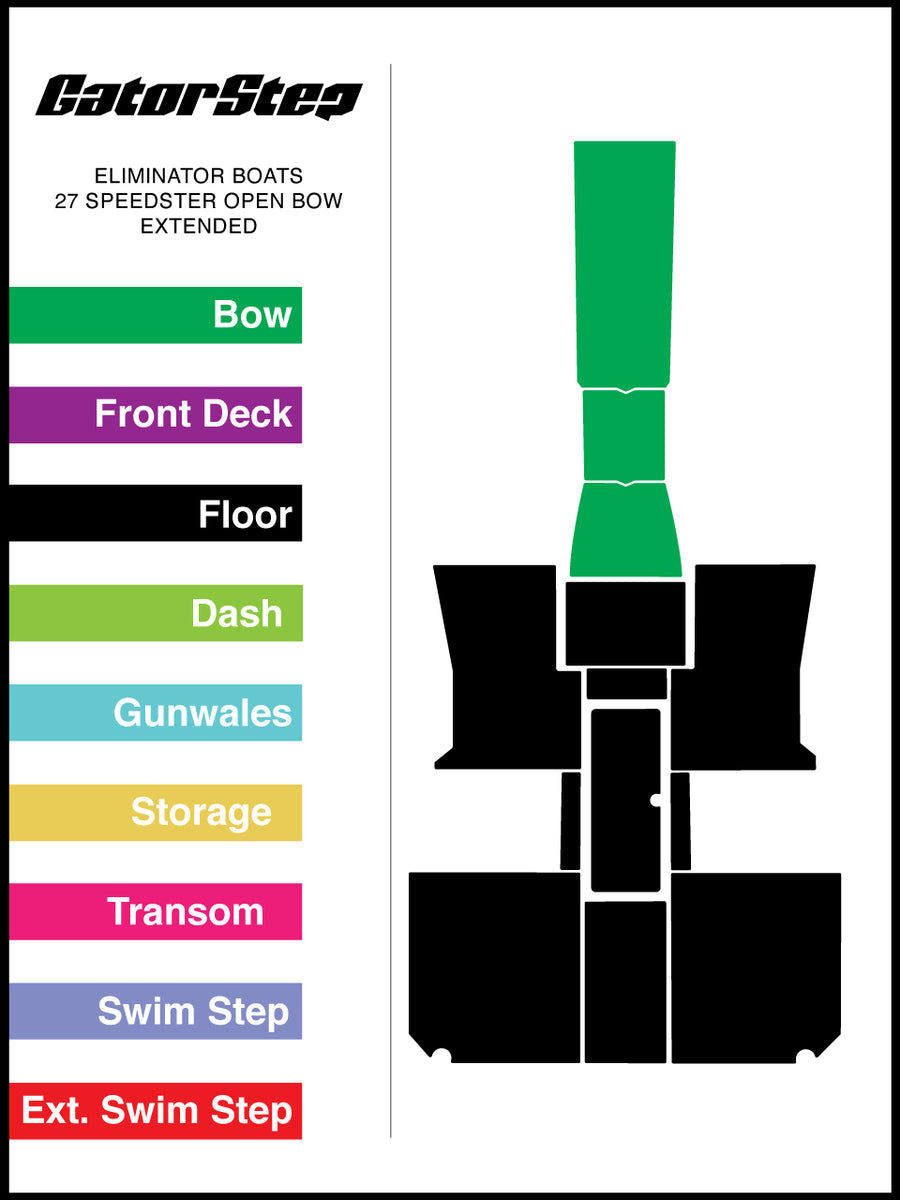 27 Speedster Open Bow Extended – GatorStep SoCal